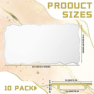 Gejoy Large Resin Tray Molds Silicone Tray Mold with 10 Pcs Metal Gold Handles Irregular Tray Molds for Epoxy Resin Casting DIY Crafts Supply Making Faux Agate Tray Serving Board Home Decor Ideal Gift