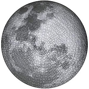 Round Jigsaw Puzzle Educational Game Moon Large 26 Inch 1000 Pieces
