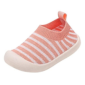 Walking Shoes for Babies Non Slip First Walkers 6 9 12 18 24 Months 1 2 3 4 Years Toddler Boots Girls (Pink, 8 Toddler)