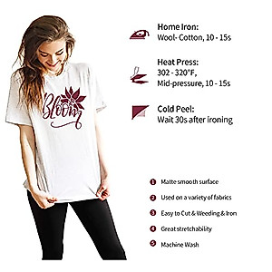 VINYL FROG Heat Transfer Vinyl Roll HTV Vinyl - 12"x5ft Maroon Iron on Vinyl for T-Shirts, Heat Press Vinyl for DIY Craft Designs (Maroon)