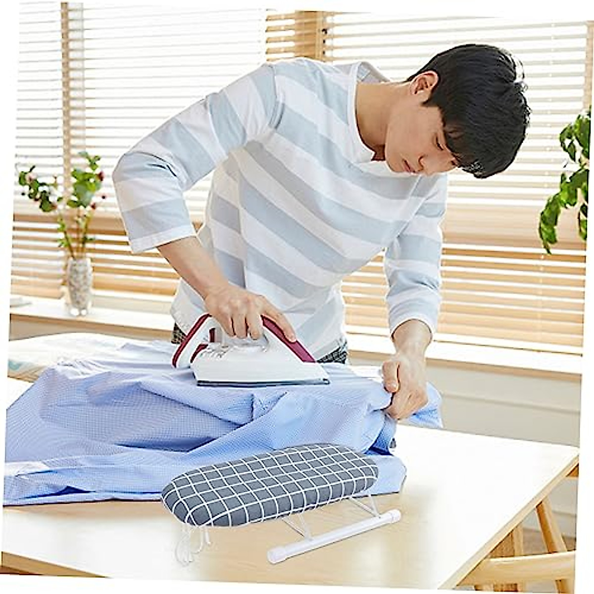 1pc Folding Ironing Board Ironing Protector Tabletop Ironing Board Iron Board Small Solid steam Iron Rest Ironing Pressing Board Travel Sleeve Ironing Rack Printing Fabric