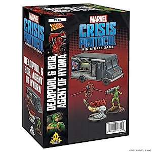 Marvel: Crisis Protocol Deadpool & Hydra Agent Bob Character Pack - Embrace Deadpool's Witty Mayhem! Tabletop Superhero Game, Ages 14+, 2 Players, 90 Minute Playtime, Made by Atomic Mass Games