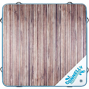 Connelly CWB Party Cove Dock, 8' Inflatable Non-towable Floating Water mat, Brown