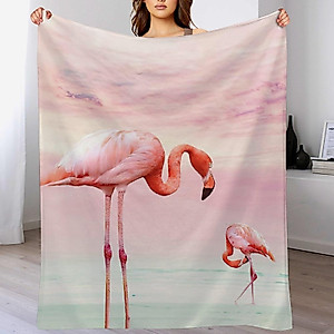 Flamingo Blanket Flamingo Gifts for Girls Boys Woman Kids Flamingo Lover Throw Blankets Soft Blanket Warm Fleece Flannel Plush Blankets for Bed Sofa Couch 40"x50"