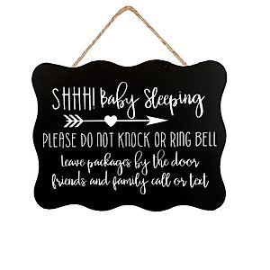Shhh! Sleeping Baby Sign-Baby Sleeping Sign-Sleeping Baby Sign-No Soliciting Sign