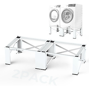 YAFF 2-in-1 Washer Dryer Pedestals 29" - Laundry Stand Raiser for Washer and Dryer, Steel Washing Machine Pedestal, Fits Most 4.8-5.3 cu. ft. Capacity Washers