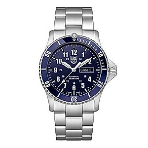 Luminox Auotmatic Sport Timer XS.0924 Mens Watch 42mm - Military Sport Watch in Silver/Blue 200m Water Resistant Sapphire Glass
