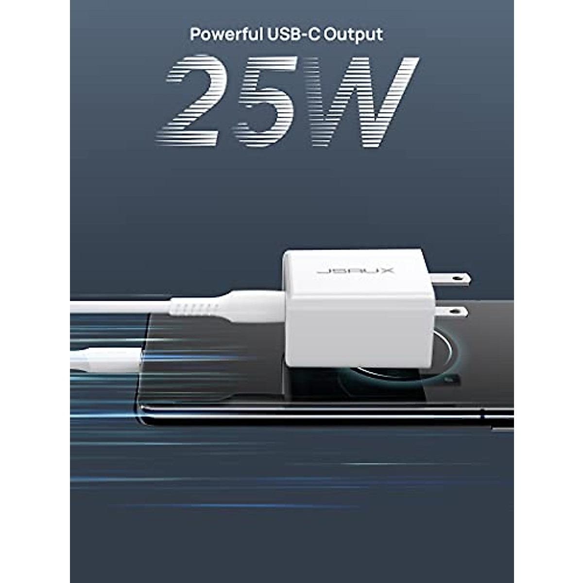 JSAUX 25W USB-C Wall Charger, Samsung Super Fast Charger Block PD Type C Adapter Compatible with Samsung Galaxy S22/S21/S21+/S20/Note20/10, iPhone 13 Pro, Z Flip/S9/S8/S10e, Pixel, and More-White