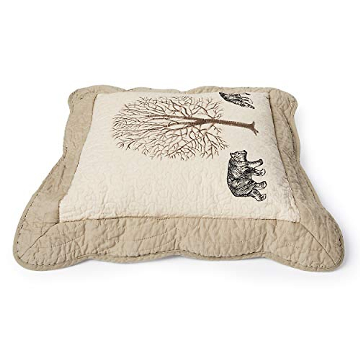 Donna Sharp Throw Pillow - Bear Creek Lodge Decorative Throw Pillow with Bear Pattern - Square
