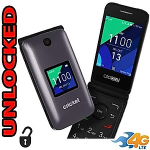 Alcatel GO Flip 2 4G LTE FlipPhone Bluetooth WiFi MP3 Camera Good for Elderly - GSM Unlocked (4 GB + 32 GB SD Bundle)
