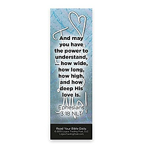 Jesus Loves Me, Ephesians 3:18, Bulk Pack of 25 Christian Bookmarks for Kids, Childrens Bible Verse Book Markers, Sunday School Prizes with Memory Verses, Scripture Gifts for Kids & Youth