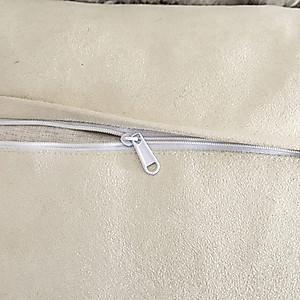 yingda1992 Real Rabbit Fur Pillow Case Cushion Cover Rabbit Fur Throw Decorative Animal Skin Pillowcase Home Living Room (Grey, 30×50cm（12in×20in）)