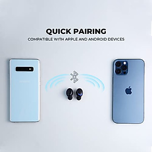 XBEING F9 Wireless Earbuds, TWS HiFi True Wireless Bluetooth 5.0 Earphones, in-Ear Noise Cancelling Headphones with Mic, Smart Power Display, 1200mAh Battery Case with 60 Hours Playtime