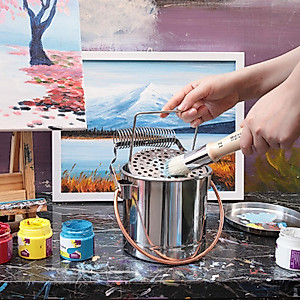 MyLifeUNIT Paint Brush Cleaner, Paint Brush Holder with Large Capacity Wash Tank and Removable Screen