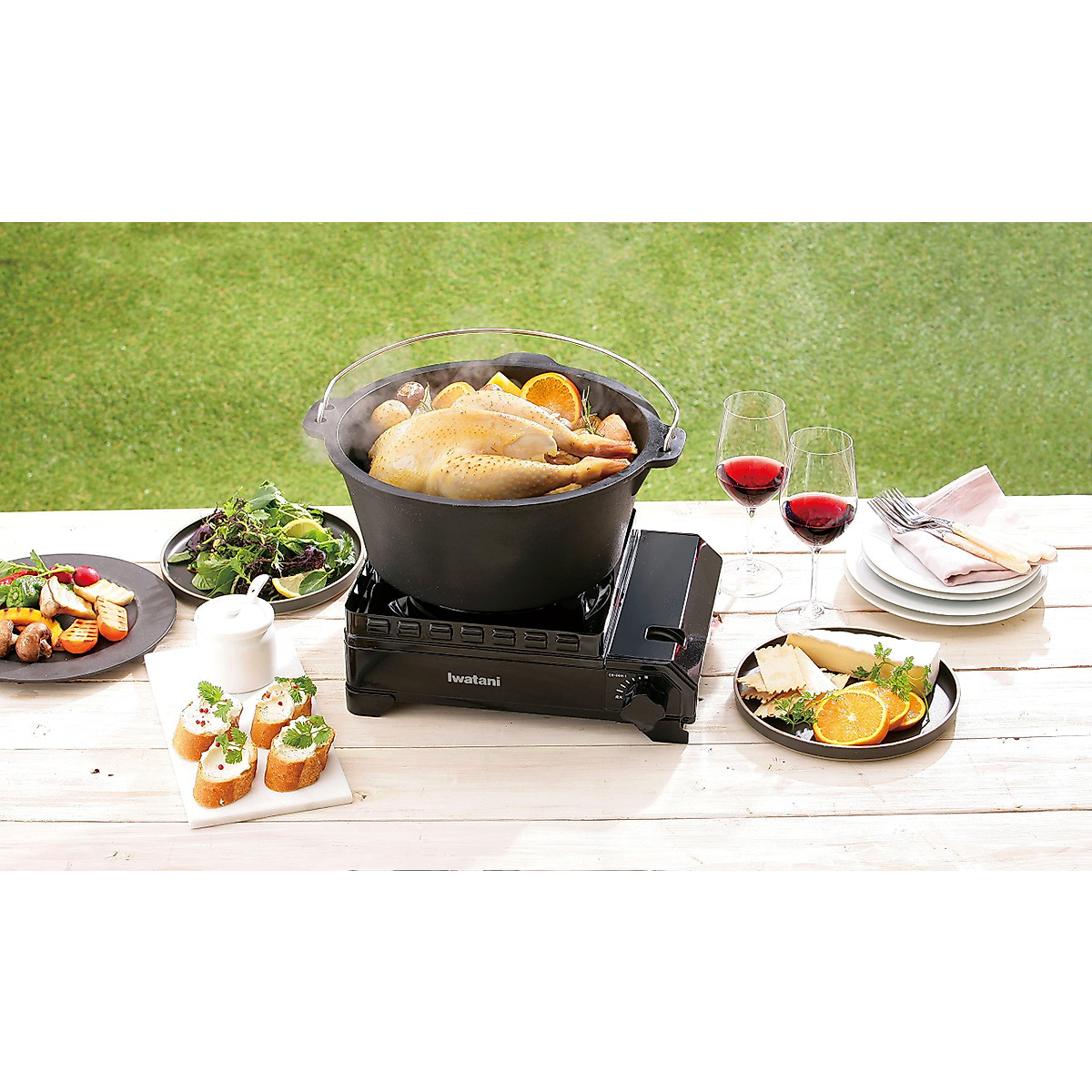 Iwatani CB-ODX-1-BK Cassette Fu Cassette Stove, Tough Maru, Black