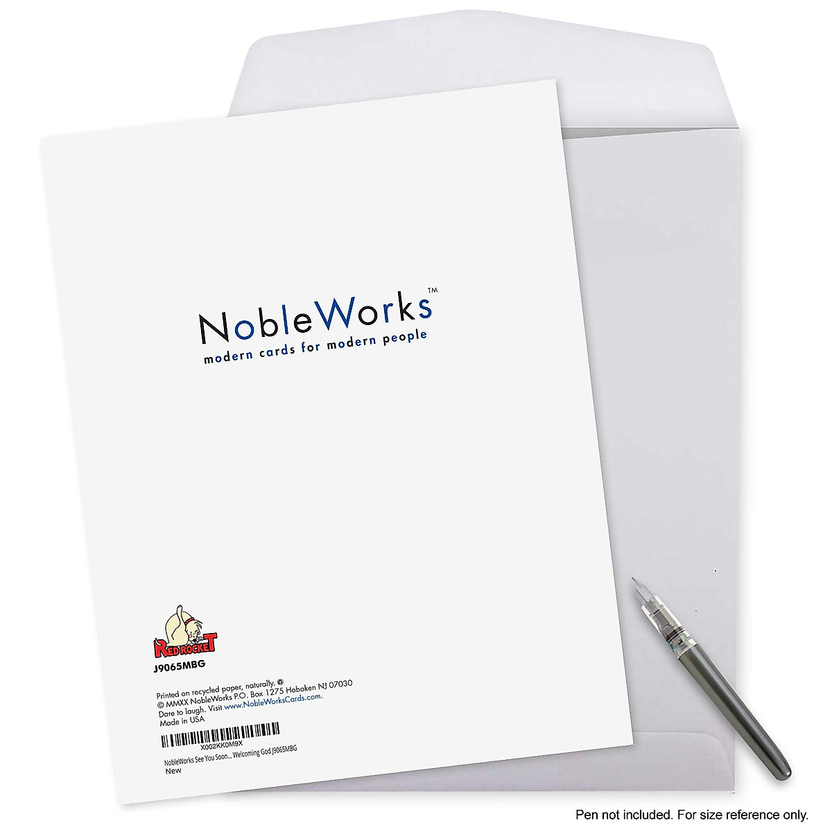 NobleWorks - 50th Funny Birthday Greeting Card (8.5 x 11 Inch) - 50 Years Old, Big Milestone Birthday Humor Card from Group - See You Soon 50 J9065MBG
