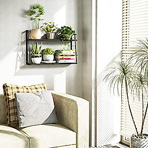 SRIWATANA U Shelves Set of 3 and 2-Tier Floating Shelf（Contains 2 Items）
