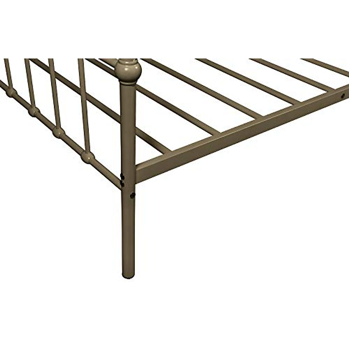 Merax Twin Daybed Sofa Bed with Upholstered Sideboard with Trundle, Metal + Bronze