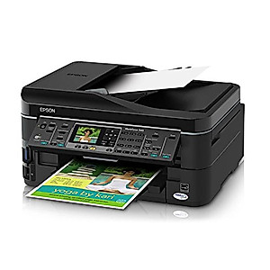 Epson WorkForce 545 Wireless All-in-One Color Inkjet Printer, Copier, Scanner, Fax, iOS/Tablet/Smartphone/AirPrint Compatible (C11CB88201)