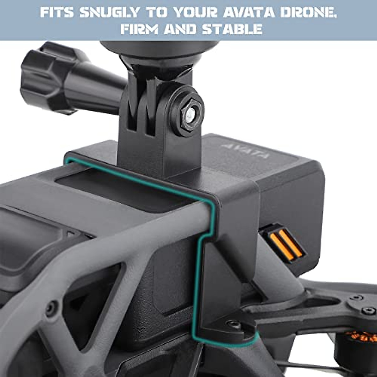 O'woda Camera Mount with Protective Bumper Ring for DJI Avata, Top Extension Bracket Multifunction Holder + Propeller Guard for DJI Avata Accessories, Compatible with Insta360 / GoPro / DJI Camera