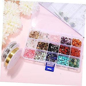 1 Box Natural Gravel Bracelets Kit Beads Round Beads Gemstone Beads Irregular Beads Natural Stone Stone Accessories Bracelets Beads