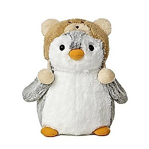 Aurora Pompom 9" Penguin Plush from World (Brown Hat)