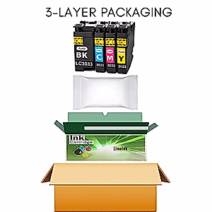 Limeink Compatible Ink Cartridges Replacement for LC3033XXL XL LC3033 BK/C/M/Y Ink Cartridges for Brother LC3033 Ink Cartridges for Brother Ink Cartridges LC3033 LC3033BK MFC-J995DW 4 Pk