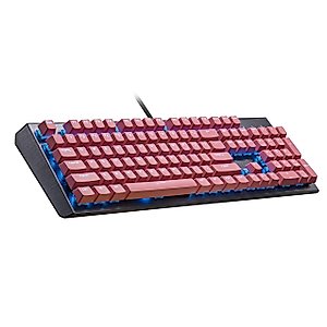 Cooler Master PBT Doubleshot Backlit Keycap Upgrade Set Sakura Pink for Mechanical Keyboards, Compatible with Standard US 104 Layout Keyboards (KC-NPDMF1-US)