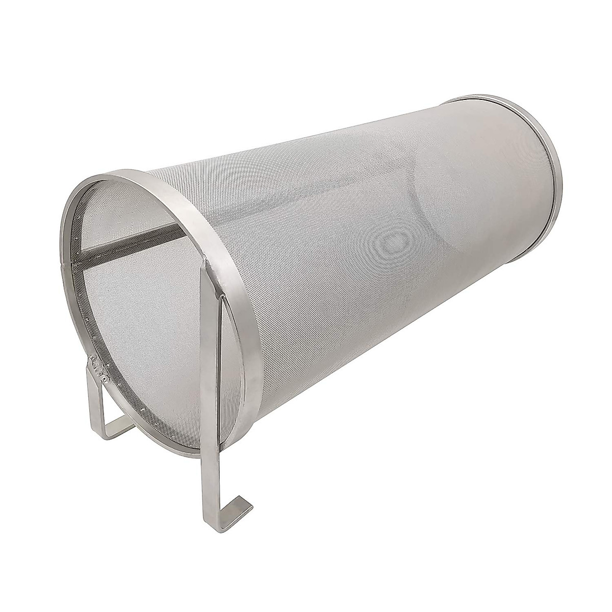 Hop Hopper Spider Strainer Basket Filter for Homebrew Hops Beer & Tea Brewing Bucket Fermenter Kettle, 304 Stainless Steel 300 Micron Mesh - 6" x 14"