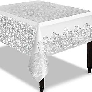 Unique Industries 5075 party tableware, 108" x 54", White