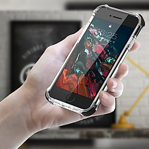 MATEPROX iPhone Se 2022 Case, iPhone SE 2020 case iPhone 8 case iPhone 7 Case Clear Shield Heavy Duty Anti-Yellow Anti-Scratch Shockproof Cover Compatible with iPhone 7/8/SE(Black)