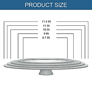 TOPULORS Universal Lid for Pots, Pans and Skillets, Tempered Glass with Silicone Rim Fits All 9 to 11 Inch Diameter Cookware, Frying Pan Cover, Replacement Lid, Dishwasher Safe, Grey