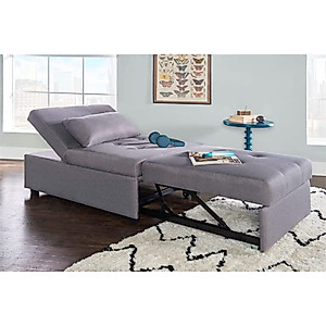 Pemberly Row Convertible Sofa Bed in Gray