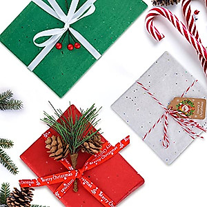 NEBURORA Glitter Tissue Paper for Packaging 50x66cm Green Red Tissue Paper for Christmas Gift Wrapping Bouquet Packaging Craft Paper for Christmas Party Supplies 20 Sheets