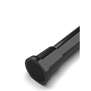 No Drilling 304 Stainless Steel Shower Curtain Pole 706，Double Spring Pressure Extendable Rail Hanging Pole 50-190cm (Size : 105-130cm) (Color : Black, Size : 5090cm)
