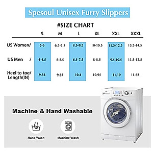 Fuzzy House Slippers for Women Men Indoor Closed Back Lightweight Cozy Faux Furry Lining Barefoot House Shoes Slipper Socks for Bedroom Home Office Yoga Outdoor Walking Shoes 8.5-9.5 Women/6.5-7.5 Men