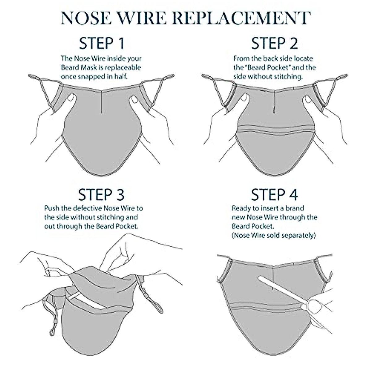 KT Valley Co. Beard Friendly Face Mask for Men with a Beard, Beard Protection for Bearded Men, Reusable and Comfortable