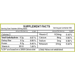 HERBAL HILLS Alfalfa Tablets | 500 Count | Source of Vitamin A | Natural Green Superfoods