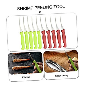 Zerodeko 10pcs Shrimp Cutter Cleaning Tools Plastic Cleaner Seafood Deveiner Prawn Shrimp Line Knife Shrimp Cleaner Shrimp Shell Peeler Shrimp Line Remover Shrimp Removal Peel Pp Plastic