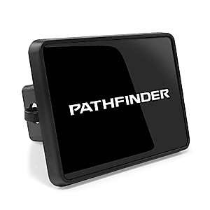 iPick Image, Compatible with - Nissan Pathfinder UV Graphic Black Metal Face-Plate on ABS Plastic 2 inch Tow Hitch Cover
