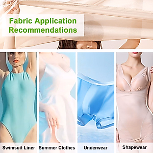 Nylon Spandex 4-Way Stretch Sheer Thin Cool Smooth Fabrics Swimsuits Leotards Lining by The Yard