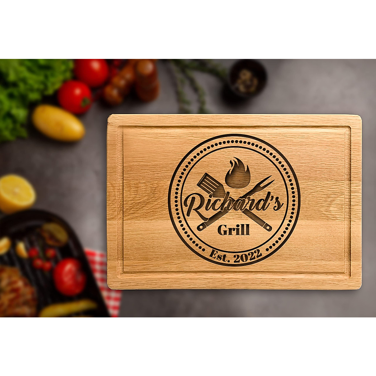 Personalized Cutting Boards, Custom Dad Gifts, Fathers Day Gifts, Grilling Cutting Board, Cooking BBQ Gift For Men, Chopping Board For Butchers, Kitchen Decor, Wedding Anniversary, Housewarming Gift
