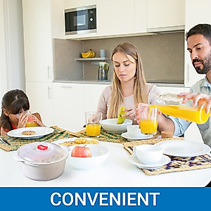 MON10 Microwave Ramen Bowl Set Noodle Bowls and Chopstick With Lid, Microwave Safe Ramen Cooker Noodle or Soup Bowl, Office College Dorm Room essential Instant Cooking (White 2.4L)