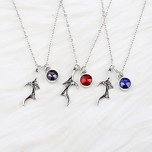 OKEYCH Azriel Rhysand Cassian Fan Gift Necklace Bat B-oys Fan Jewelry Bookish Reader Gift