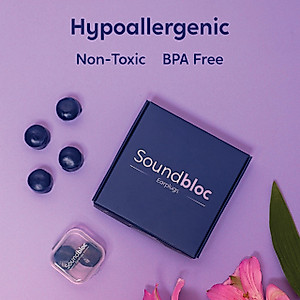 Silicone Ear Plugs for Sleeping by Soundbloc™ - 1 Year Supply (6 Pairs) - Custom Ear Plugs, Earplugs for Swimming, Soft Ear Plugs for Sleeping, Silicone Earplugs - The Earplug for Sleep Size M/L