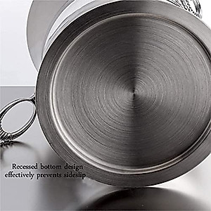 Ice Bucket Wine Bottle Cooler Champagne Bucket Stainless Steel Ice Bucket Portable Hotel Drink Bucket Party Activities And Camping Tableware Cooler Buckets for Parties (Color : 5.4 * 7.2in, Size : A)