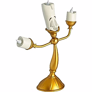 Beauty and The Beast Lumiere Candelabra Lamp, 12.6 inch Beauty and The Beast Lumiere Statue, for Wedding Table and Christmas Party Home Decoration