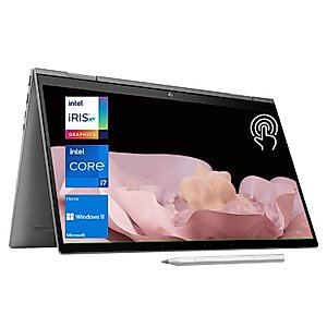 HP Envy 2-in-1 Laptop, 15.6” Touchscreen Display, Intel Core i7-1355U Processor, 64GB RAM, 1TB PCIe SSD, Webcam, Wi-Fi 6, Stylus Pen, Backlit KB, SD Card Reader, Windows 11 Home