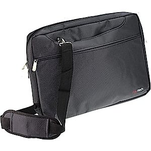 Navitech Black Sleek Water Resistant Travel Bag - Compatible with Ematic 10" Portable DVD Player