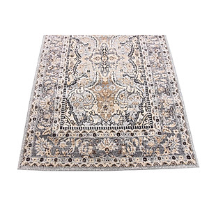 Unique Loom Tradition Collection Classic Southwestern Casual Design Area Rug (4' 0 x 6' 0 Rectangular, Gray/ Ivory)